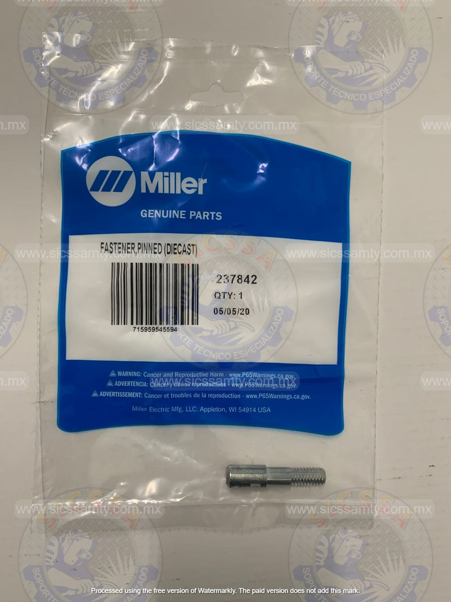 237842 MILLER FASTENER,PINNED (DIECAST) – Soluciones Integrales de ...