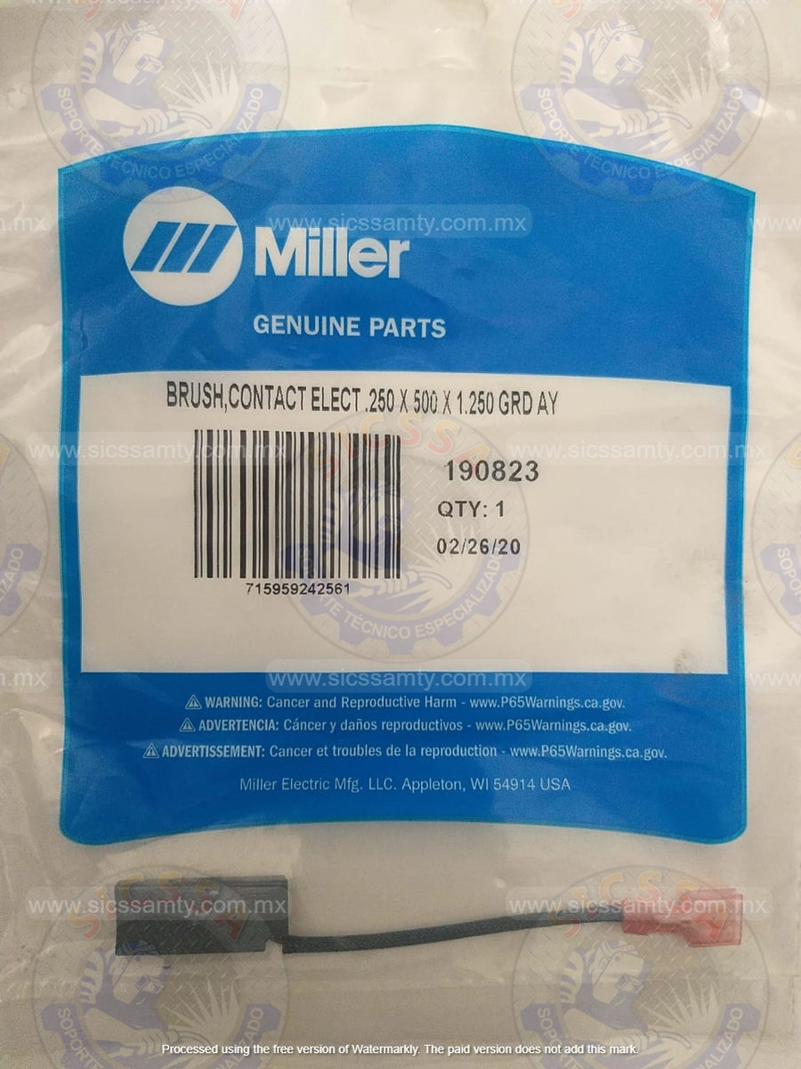 190823 MILLER BRUSH,CONTACT ELECT .250 X – Soluciones Integrales de ...