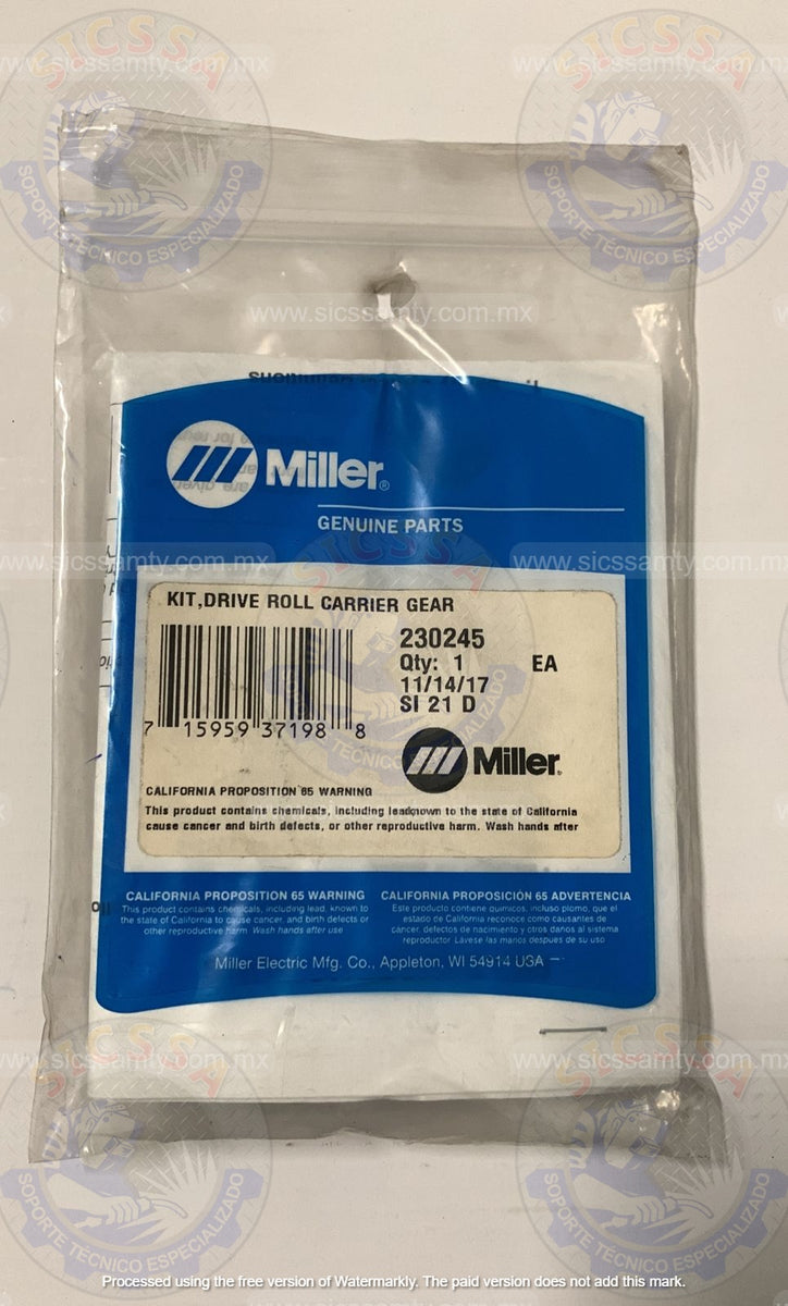 DESCONTINUADO 230245 MILLER KIT,DRIVE RO – Soluciones Integrales de ...
