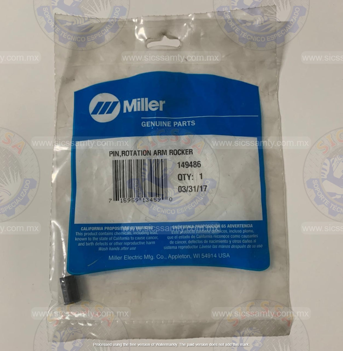149486 MILLER PIN,ROTATION ARM ROCKER – Soluciones Integrales de Corte ...