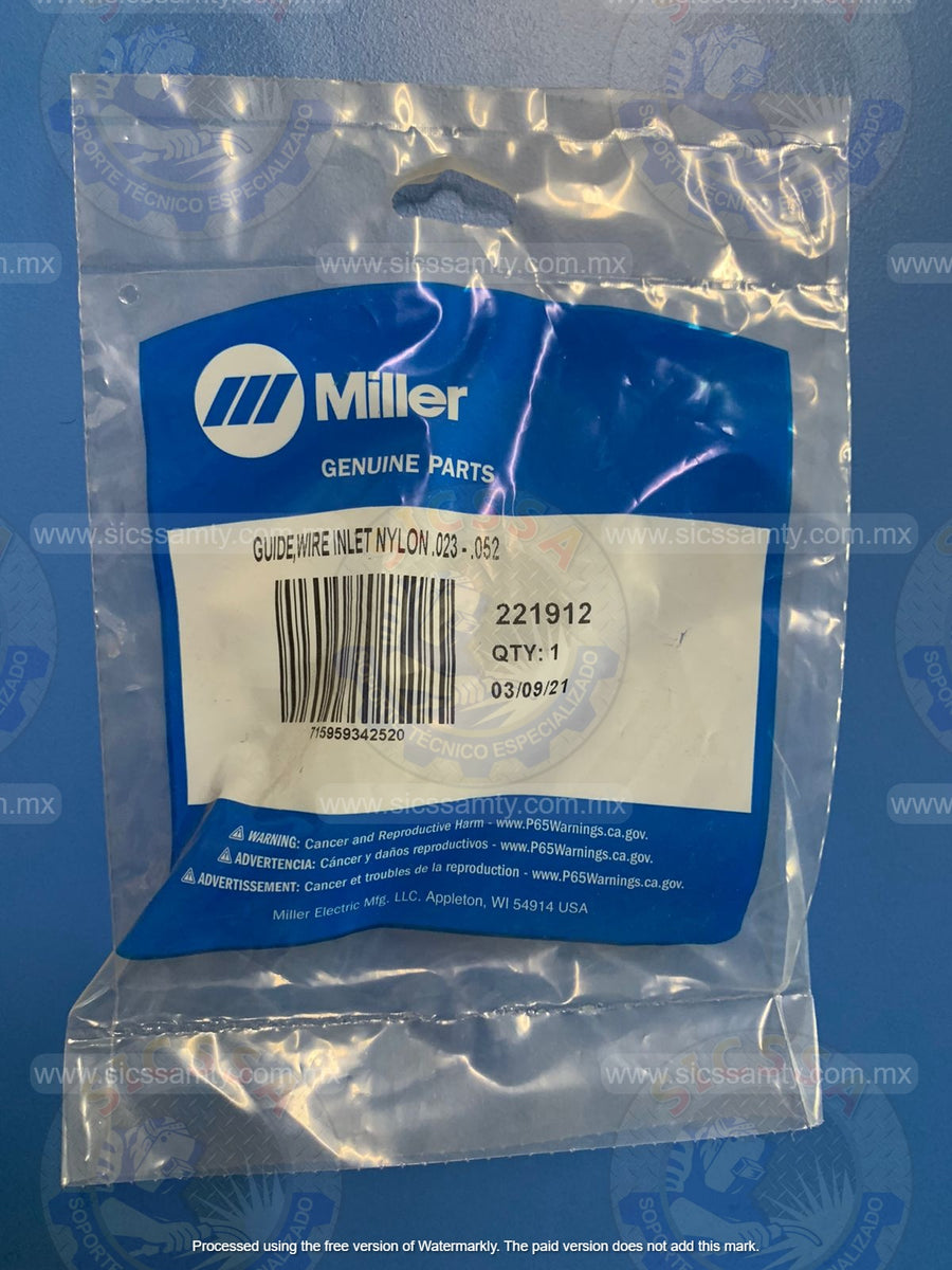 221912 MILLER GUIDE,WIRE INLET NYLON .02 – Soluciones Integrales de ...
