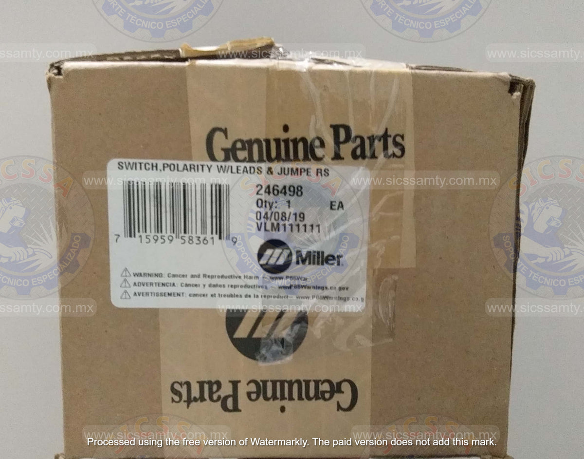 246498 MILLER SWITCH,POLARITY W/LEADS & – Soluciones Integrales de ...